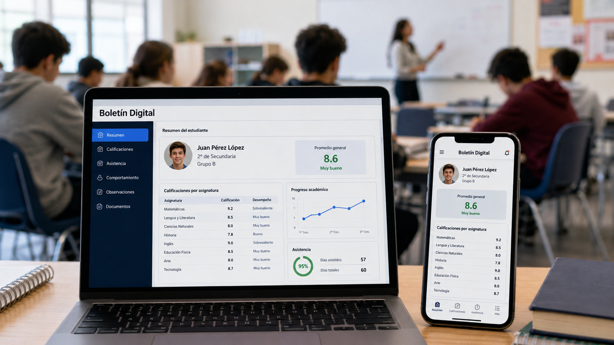 Educación avanza con el boletín digital para estudiantes secundarios