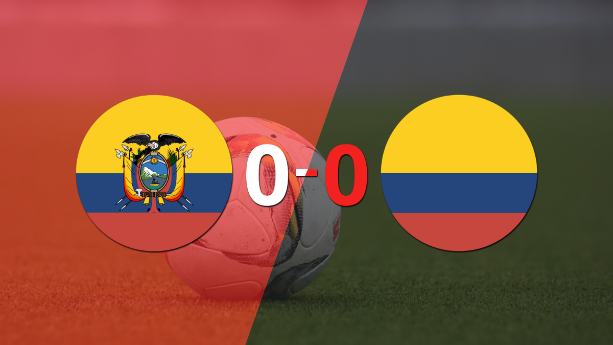 Cero a cero terminó el partido entre Ecuador y Colombia