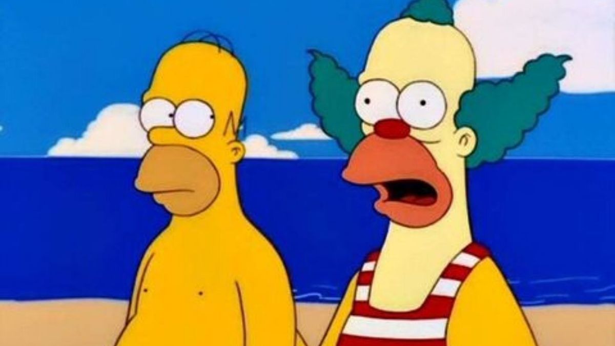 Los Simpsons y el misterio entre Homero y Krusty