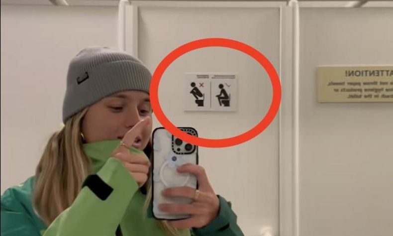 El cartel de un baño en Islandia que sorprendió a una influencer y ...