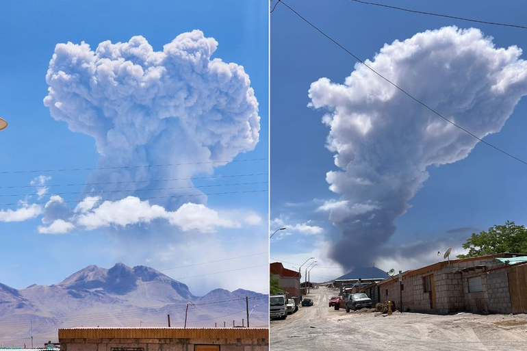 Chile: un volcán registró un pulso eruptivo cerca de Jujuy
