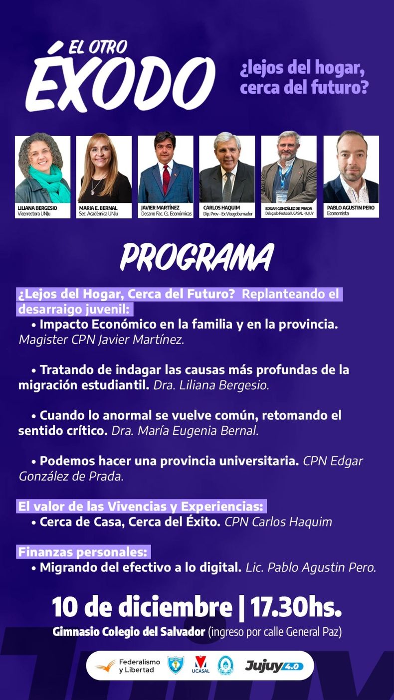 Presentaron la 3° conferencia El otro Éxodo: estudiantes que emigran a ...