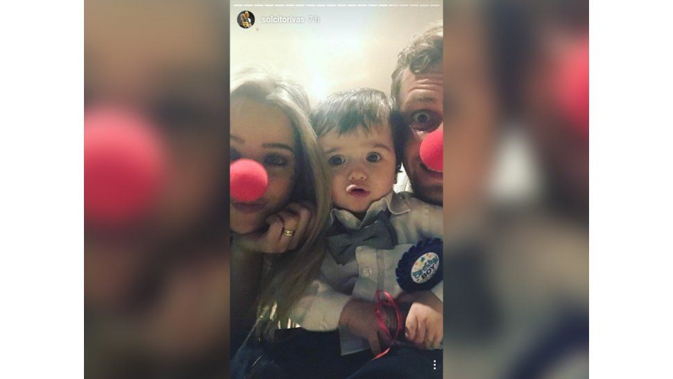 Sol Rivas y Nicolás Colazo festejaron el primer añito de Salvador en ...