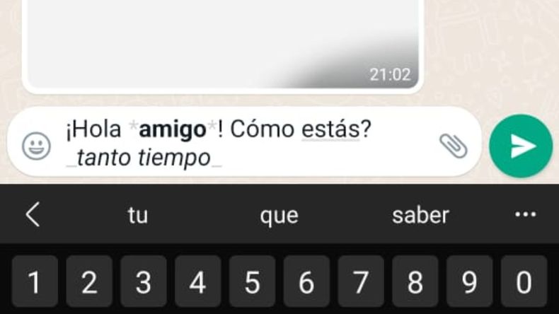 WhatsApp: cómo escribir en negrita, cursiva y tachado