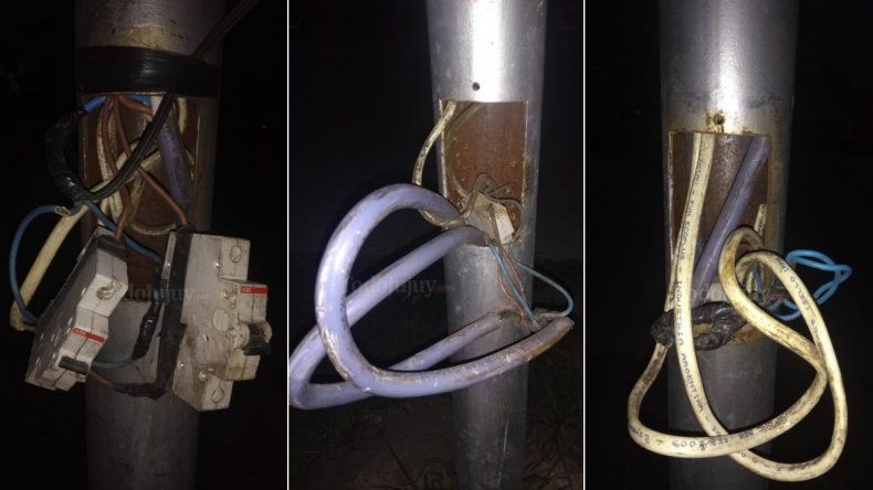 ¡Un peligro! Vecinos preocupados por cables sueltos en la plaza de 18 de Noviembre