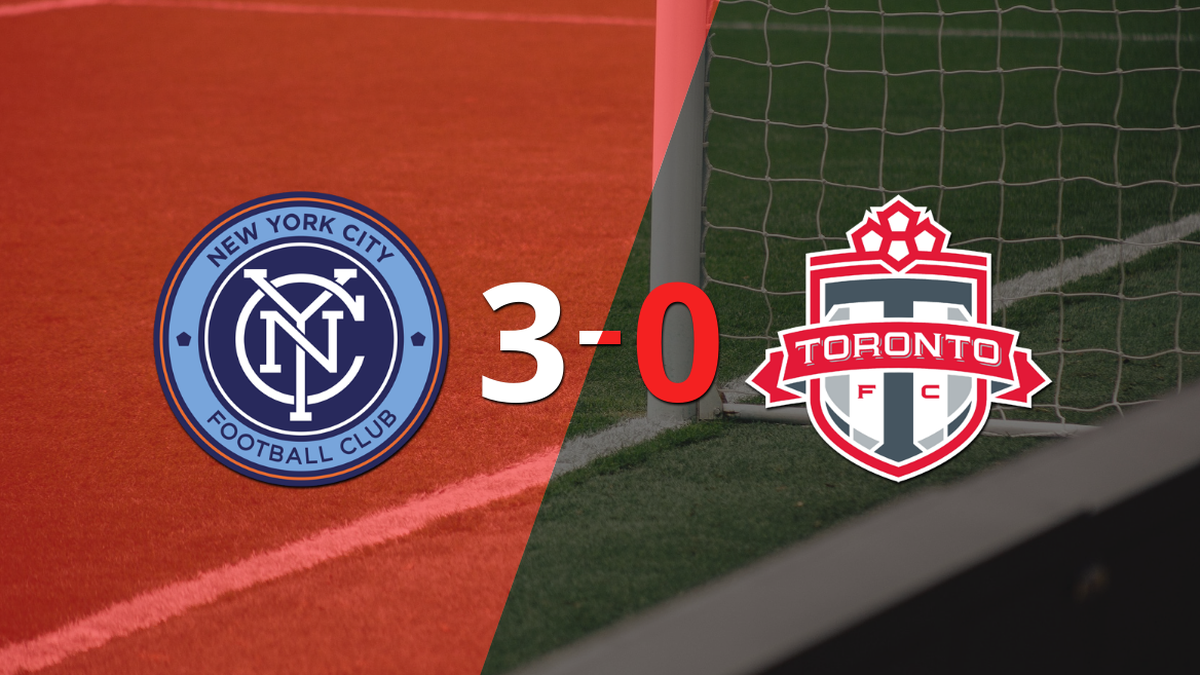 Tranquila victoria de New York City FC por 3 a 0 frente a Toronto FC