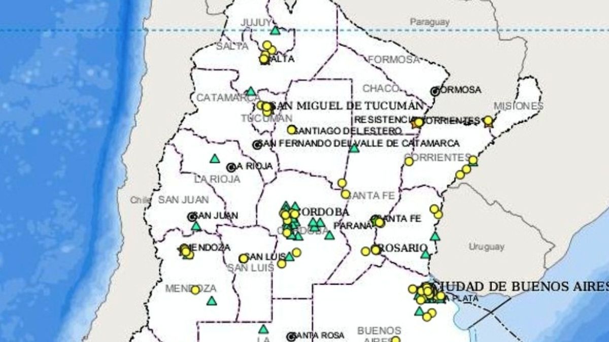 Mapa de los lugares con mayor riesgo de contraer dengue