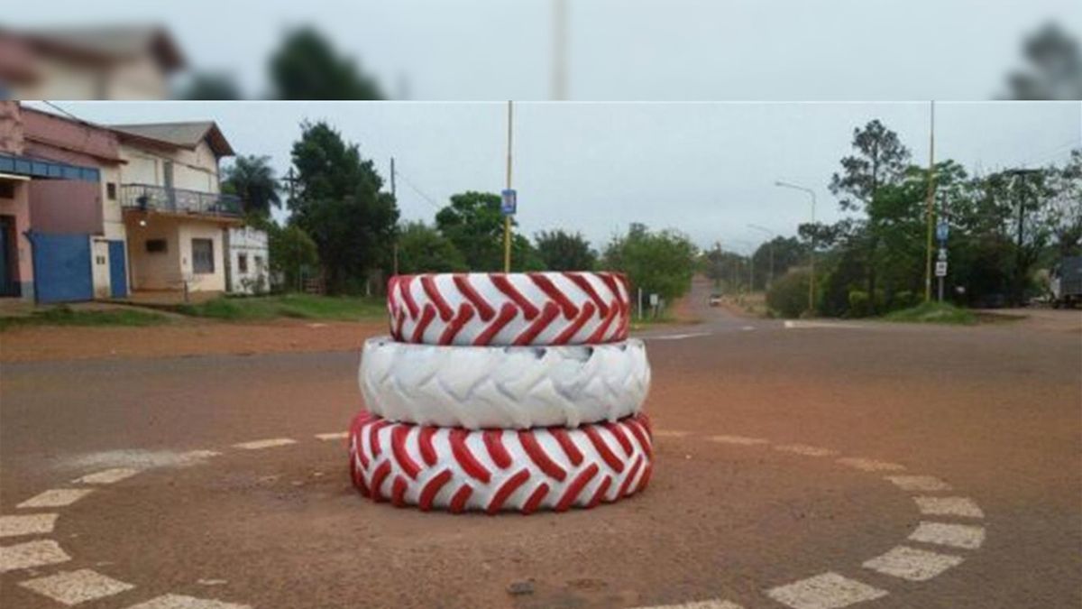 En Corrientes hicieron una rotonda low cost y la inauguraron