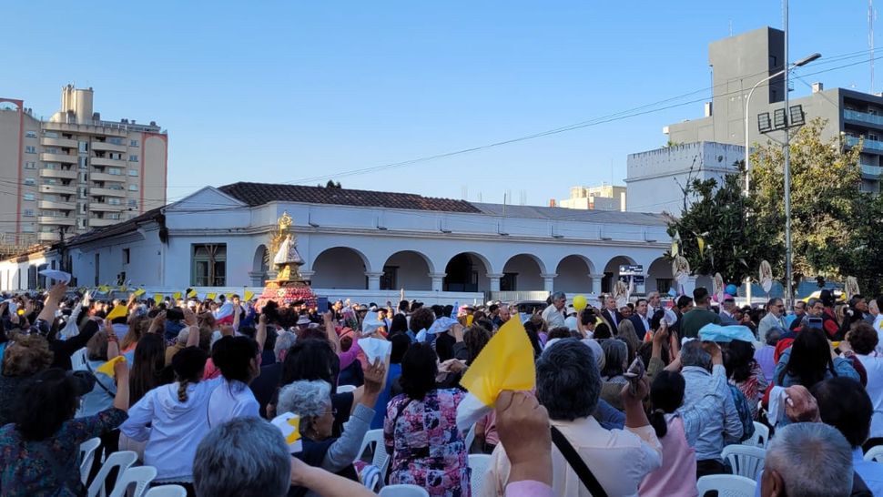Realizaron la procesión y misa por la Virgen de Río Blanco