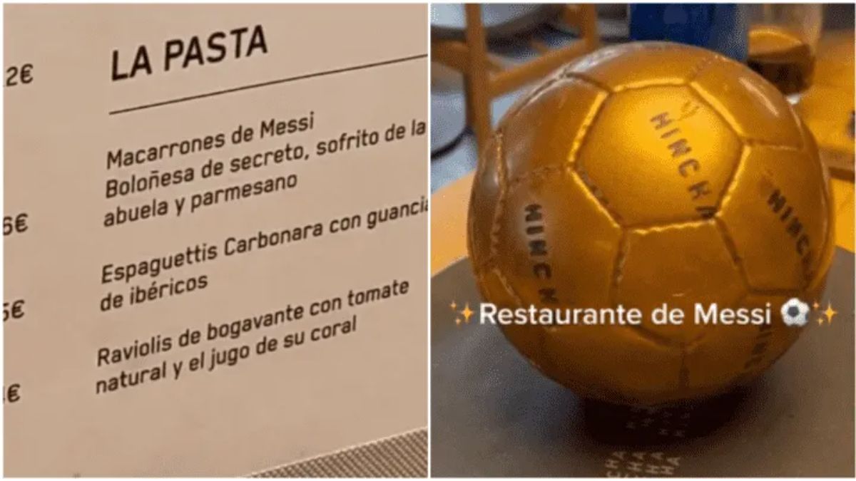 Estuvo en el restaurante de Messi y mostró detalles de los platos