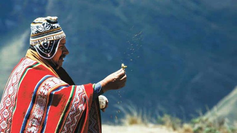 Celebración en el día de la Pachamama en el Parque Xibi Xibi