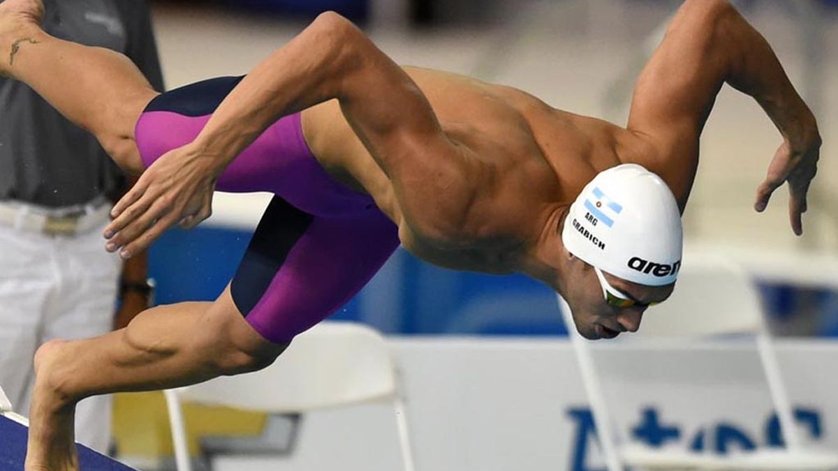 Grabich alcanzó el oro en los 100 metros libres de natación