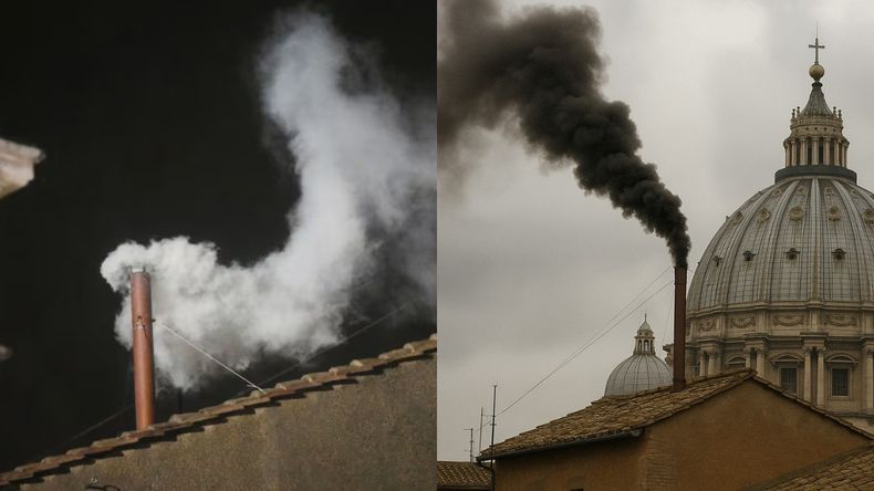 Cómo se cambia el color del humo en el cónclave para elegir el nuevo Papa